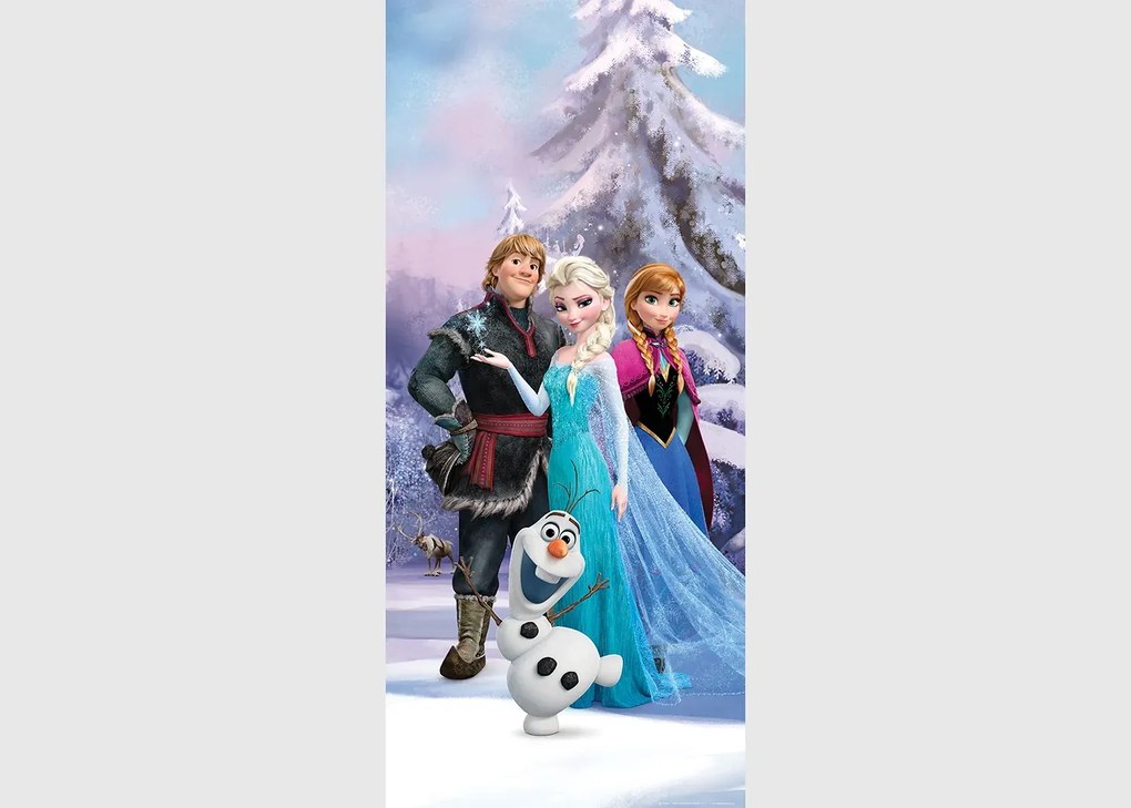 Dětská vliesová fototapeta na zed' Ledové Království Všichni Přátelé, Disney | 90 x 202 cm | DFTDNV 5463