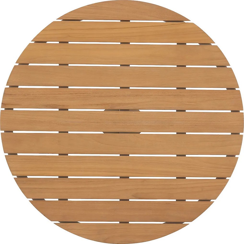 Hliníkový stolek EMOTION Ø 87 cm (teak)