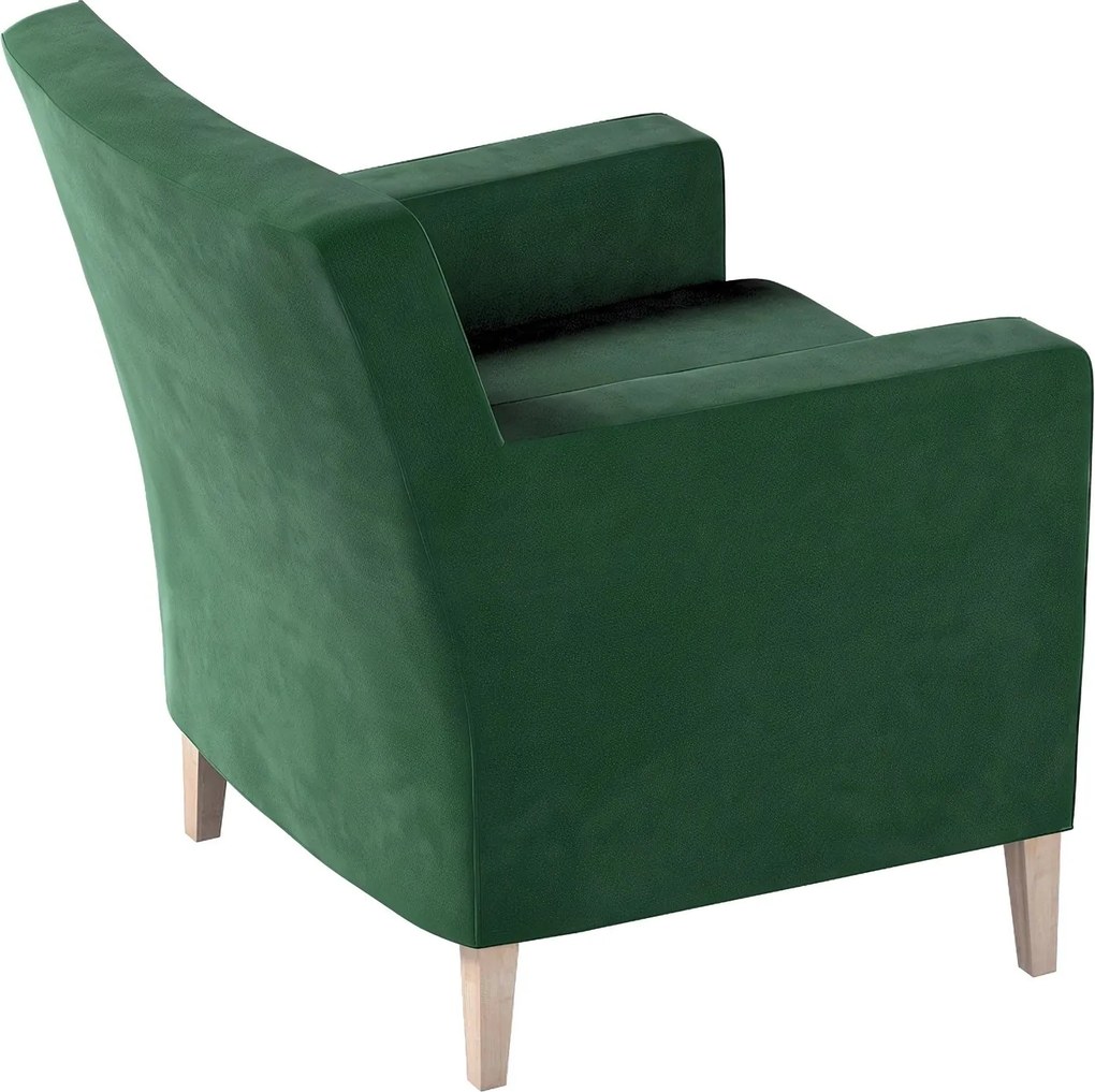 Potah na křeslo IKEA Karlstad barva zelená látka lesklé, sametová