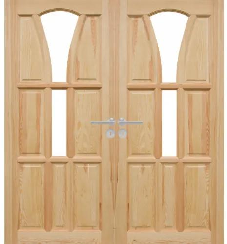 Archo - Dvoukřídlé dřevěné dveře dýhované z borovice Wenessy 105573