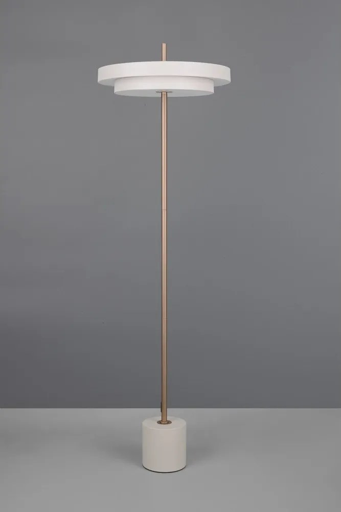 Slonovinová LED stmívatelná stojací lampa (výška 138 cm) Keaton – Trio