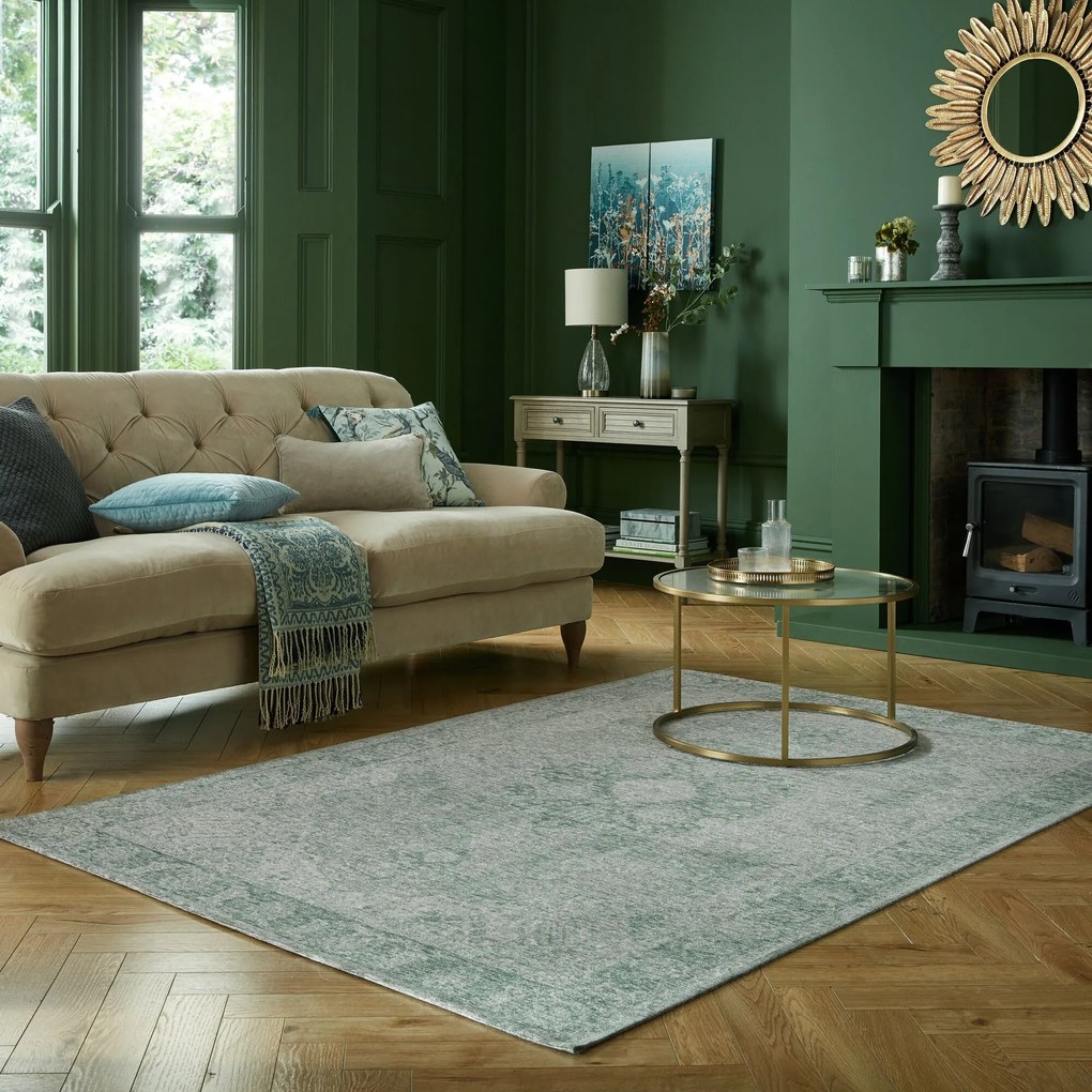Kusový koberec Manhattan Antique Green, 120x170, zelená, obývacia izba, Flair Rugs