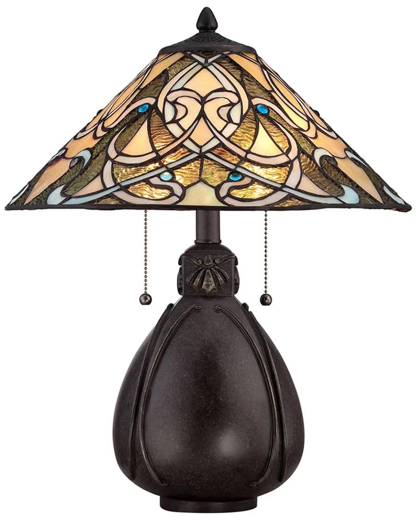 Stolní lampa India v designu Tiffany