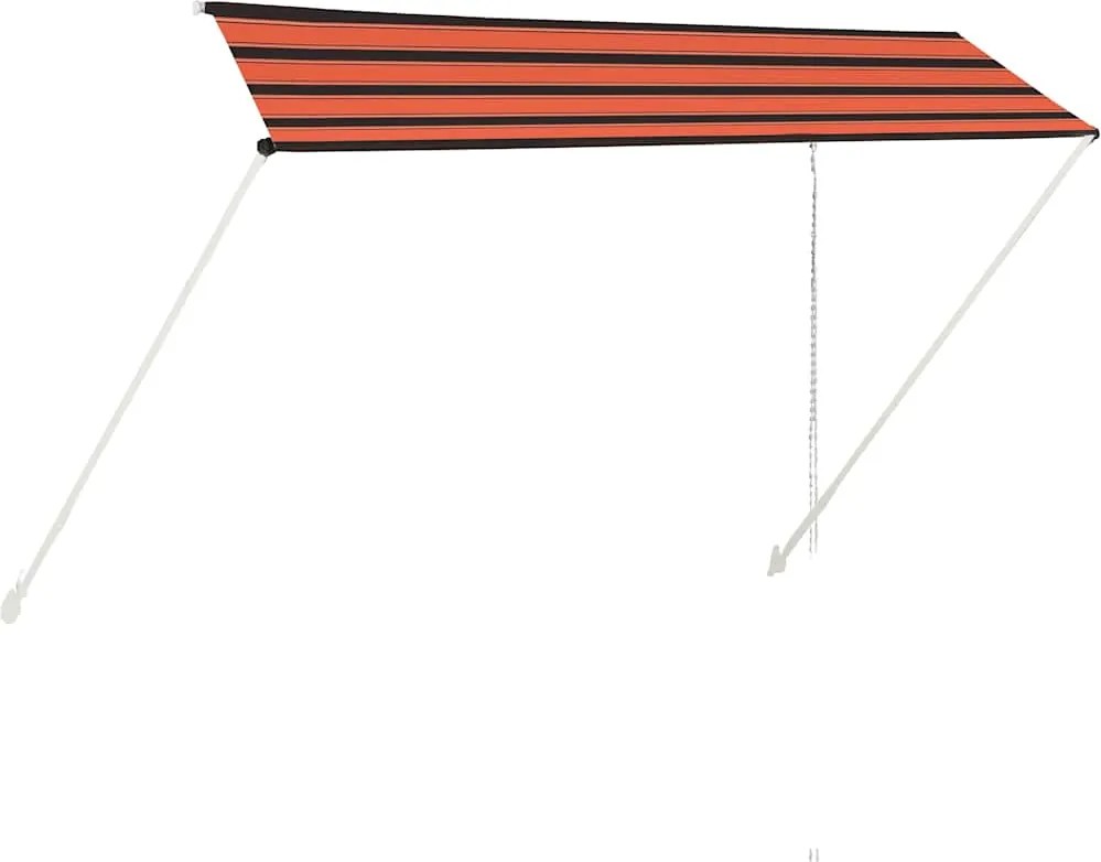 Zatahovací markýza 350 x 150 cm oranžovo-hnědá 145898