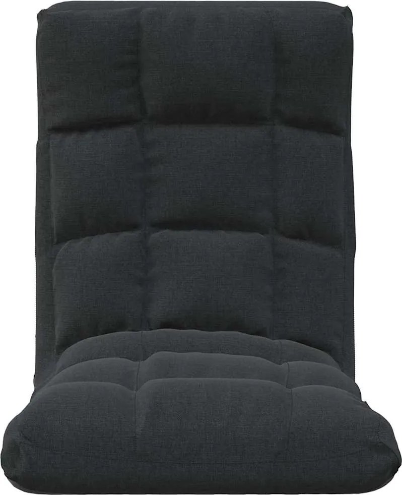 Skládací lenoška na podlahu černá textil 336590