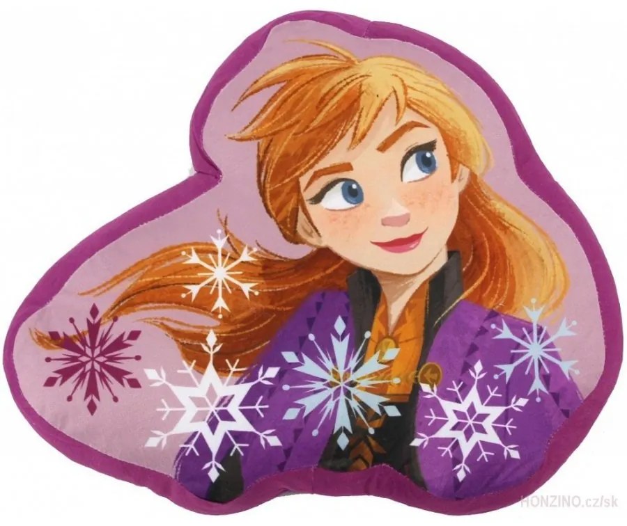 Tvarovaný 3D polštář Ledové království - Frozen - Anna - 36 x 32 cm