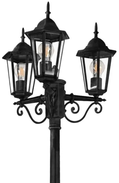 Venkovní lampa 3xE27/20W/230V IP43 2,58 m černá