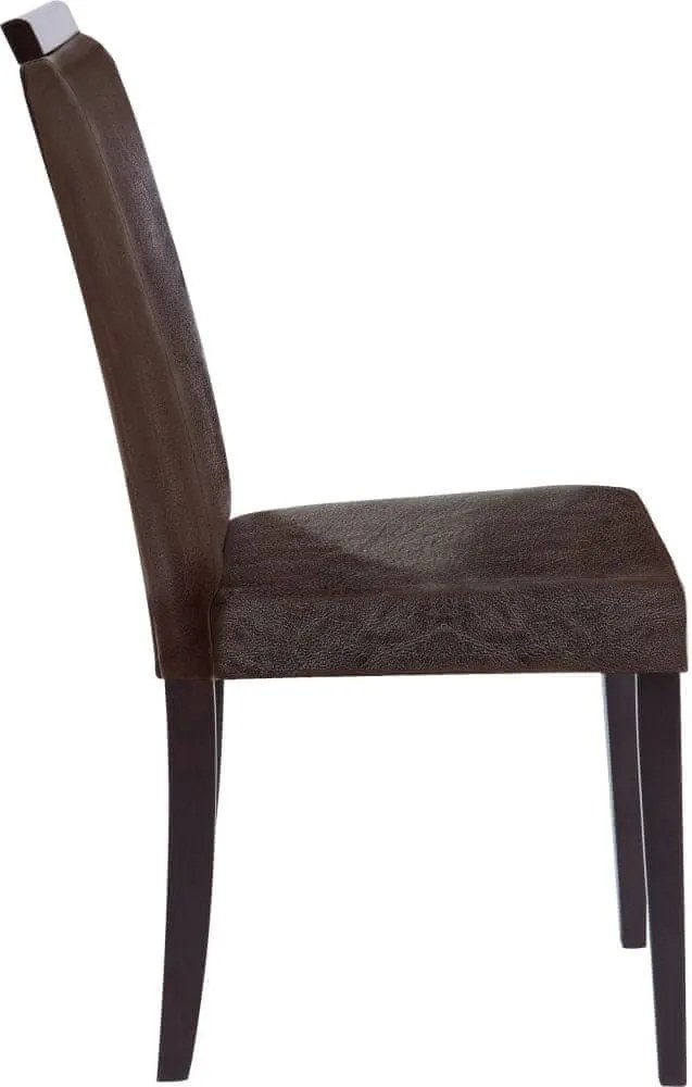 Danish style Jídelní židle Reve (SET 2 ks), tmavě hnědá / černá
