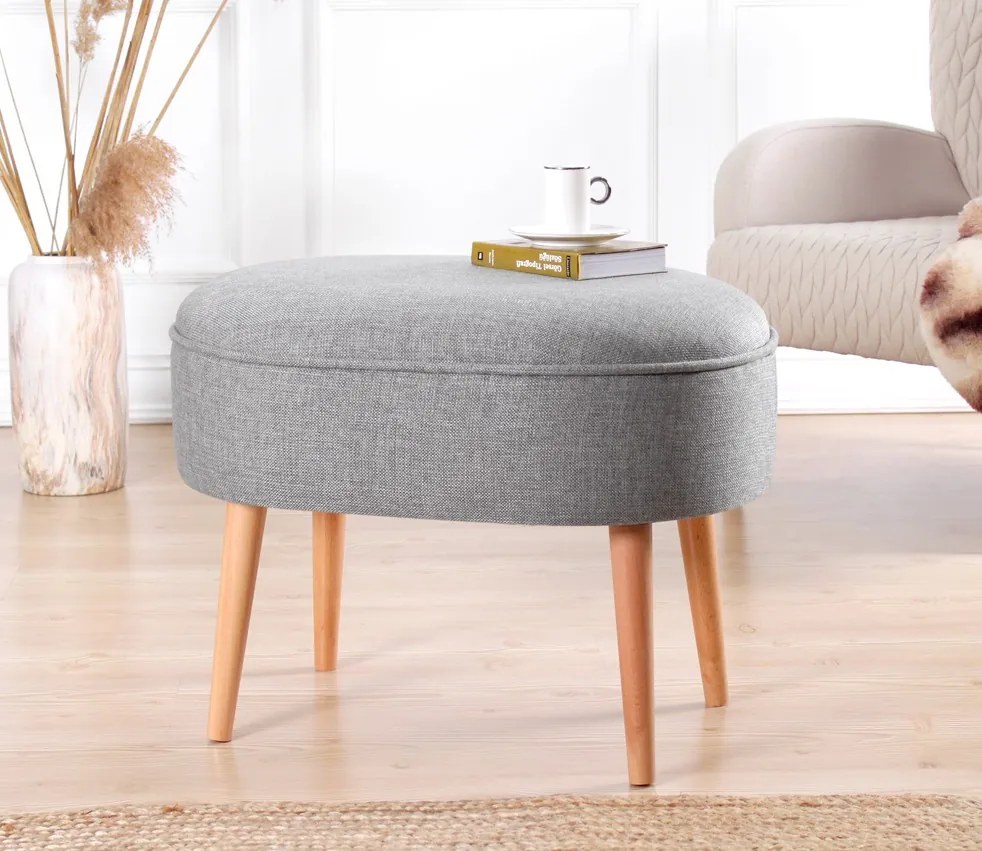 Atelier del Sofa Taburet Timoon - Grey, Šedá