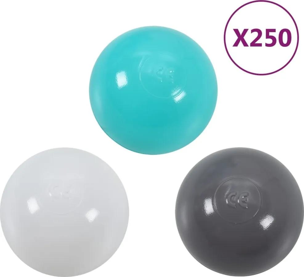 vidaXL Dětský stan na hraní s 250 míčky modrý 120 x 120 x 90 cm [3107743] Barva: Vícebarevné 2