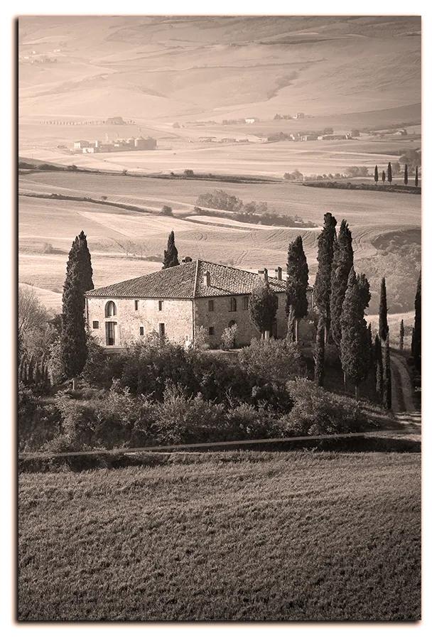 Obraz na plátně - Italská venkovská krajina - obdélník 7156QA (90x60 cm  )
