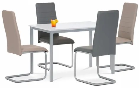 Jídelní židle šedá koženka, kov šedá DCL-402 GREY