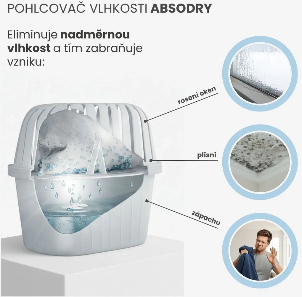 Everbrand Sweden Everbrand pohlcovač vlhkosti Absodry Classic, pro místnost do 35 m3, 450 g