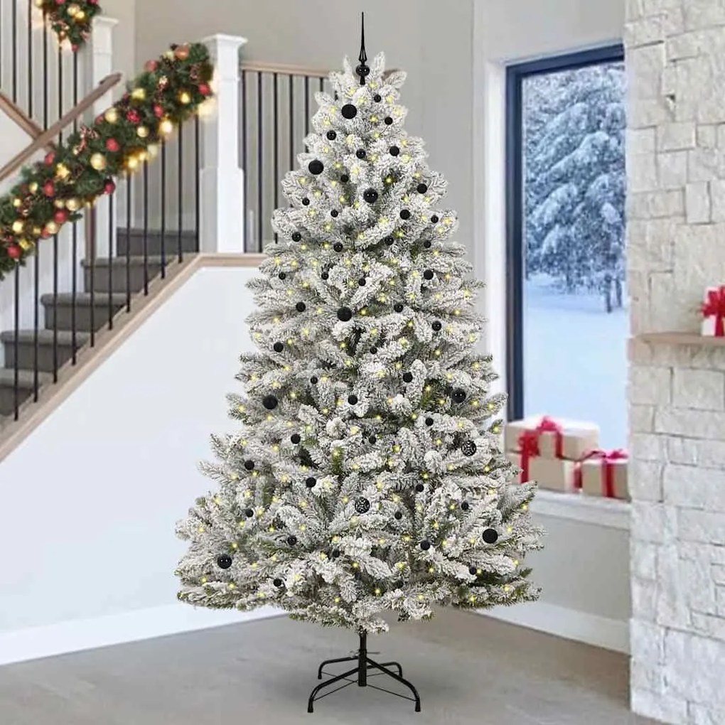 Umělý vánoční stromeček 270 cm 300 LED Teplá bílá PVC a ocel 3395776