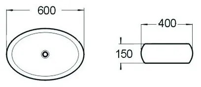 Keramické umyvadlo na desku MEXEN SILVIA 60x40 cm bílé