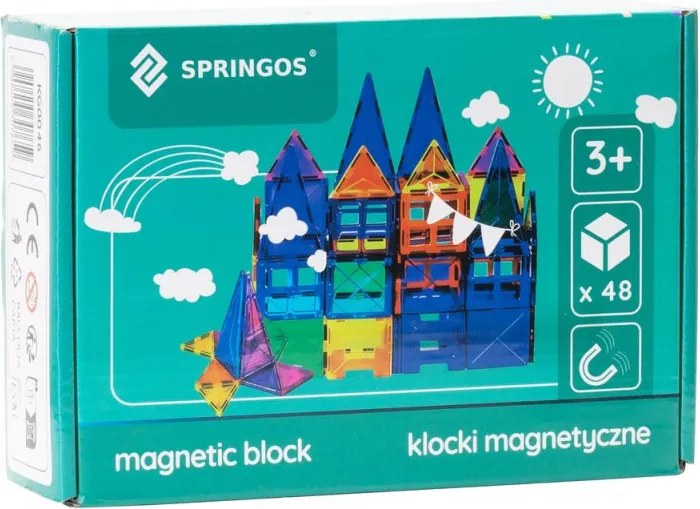 Magnetická stavebnice 48 dílů SPRINGOS KG0046