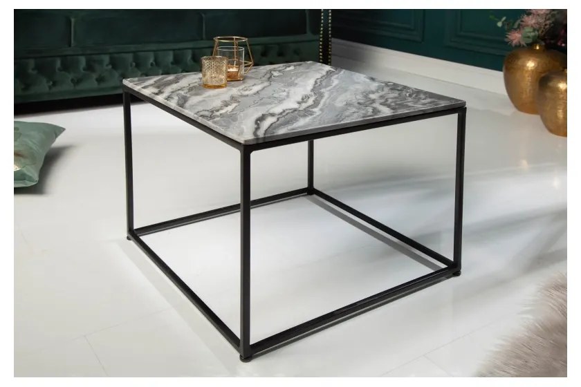Massive home | Konferenční stolek ELEMENTS NOBLES 50 CM šedý mramor