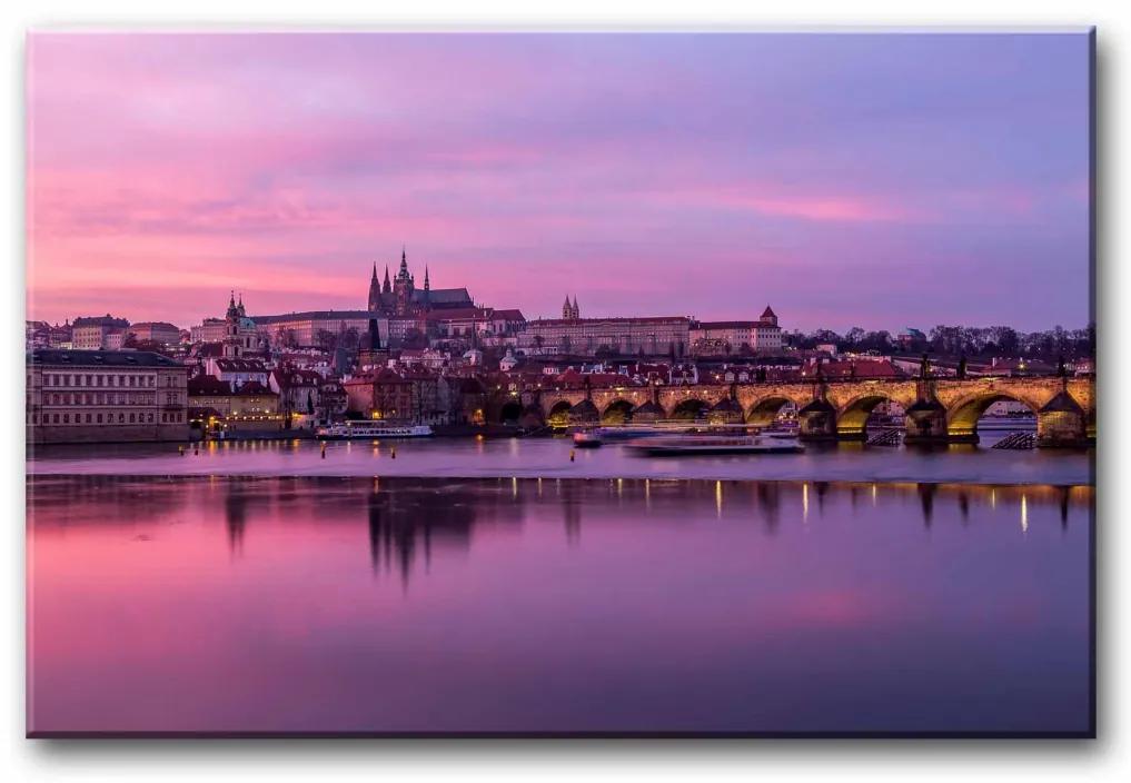 Obraz Praha ve fialové Velikost (šířka x výška): 30x20 cm