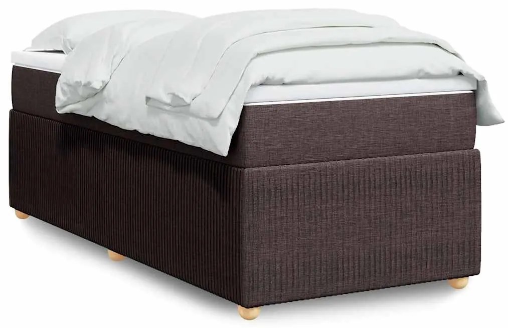 Box spring postel s matrací tmavě hnědá 80x200 cm textil 3285528