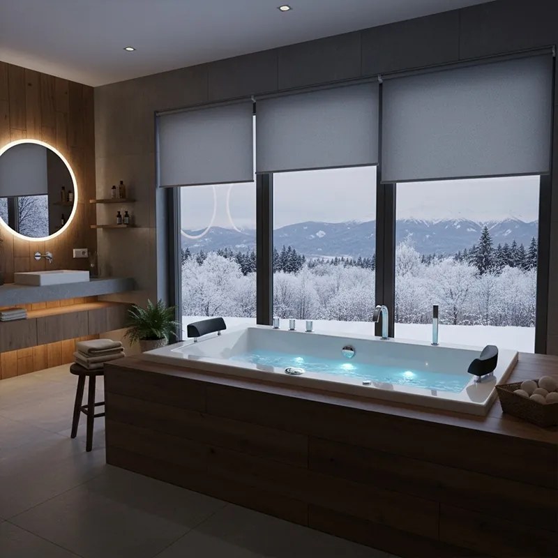 BPS-koupelny Hydromasážní vana RAMONA 640H 180x90 s ohřevem vody