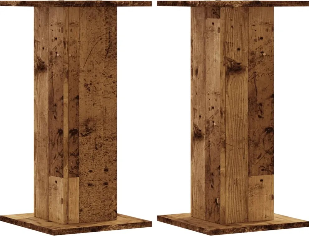 Stojany na rostliny 2 ks old wood 30x30x60 cm kompozitní dřevo 3307862