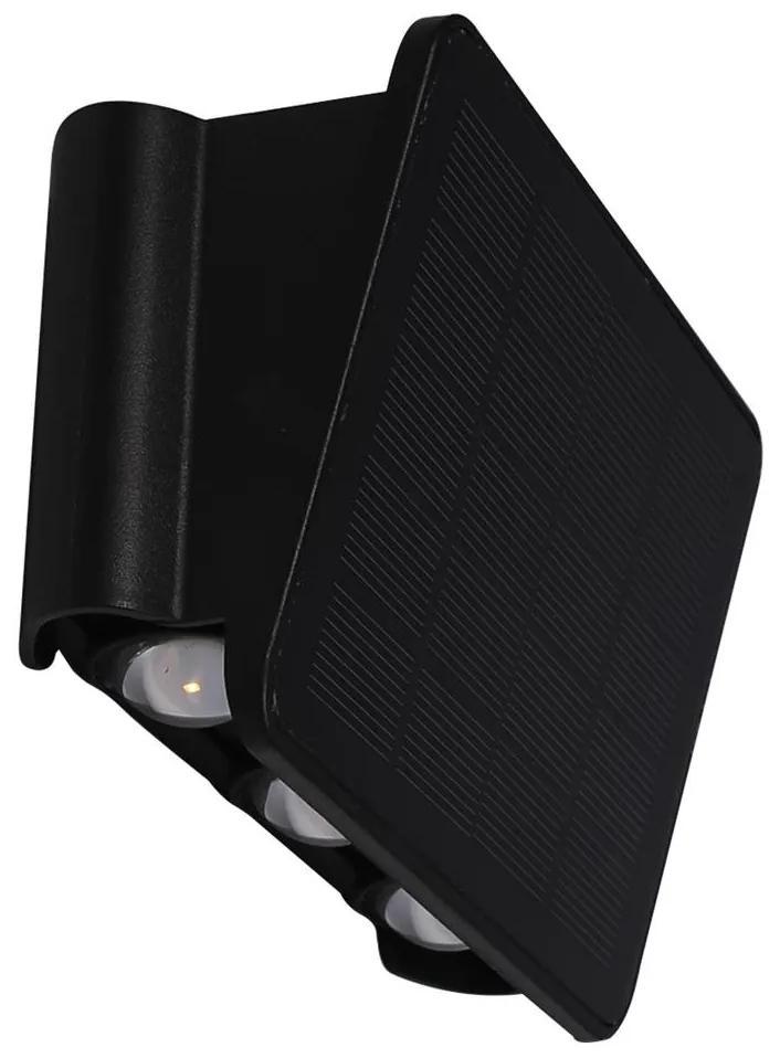 Milagro | LED Solární nástěnné svítidlo ALF LED/4W/3,2V 6000K IP54 černá | MI2145