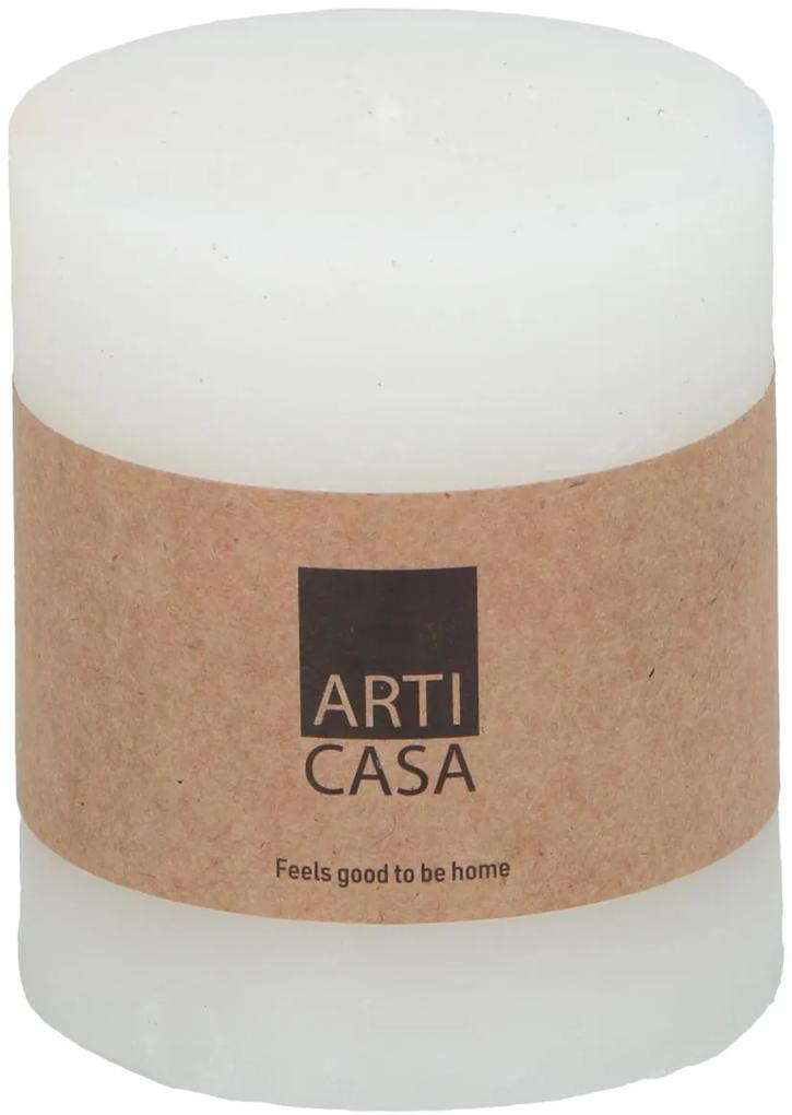 Sloupová svíčka Arti Casa, bílá, 7 x 8 cm