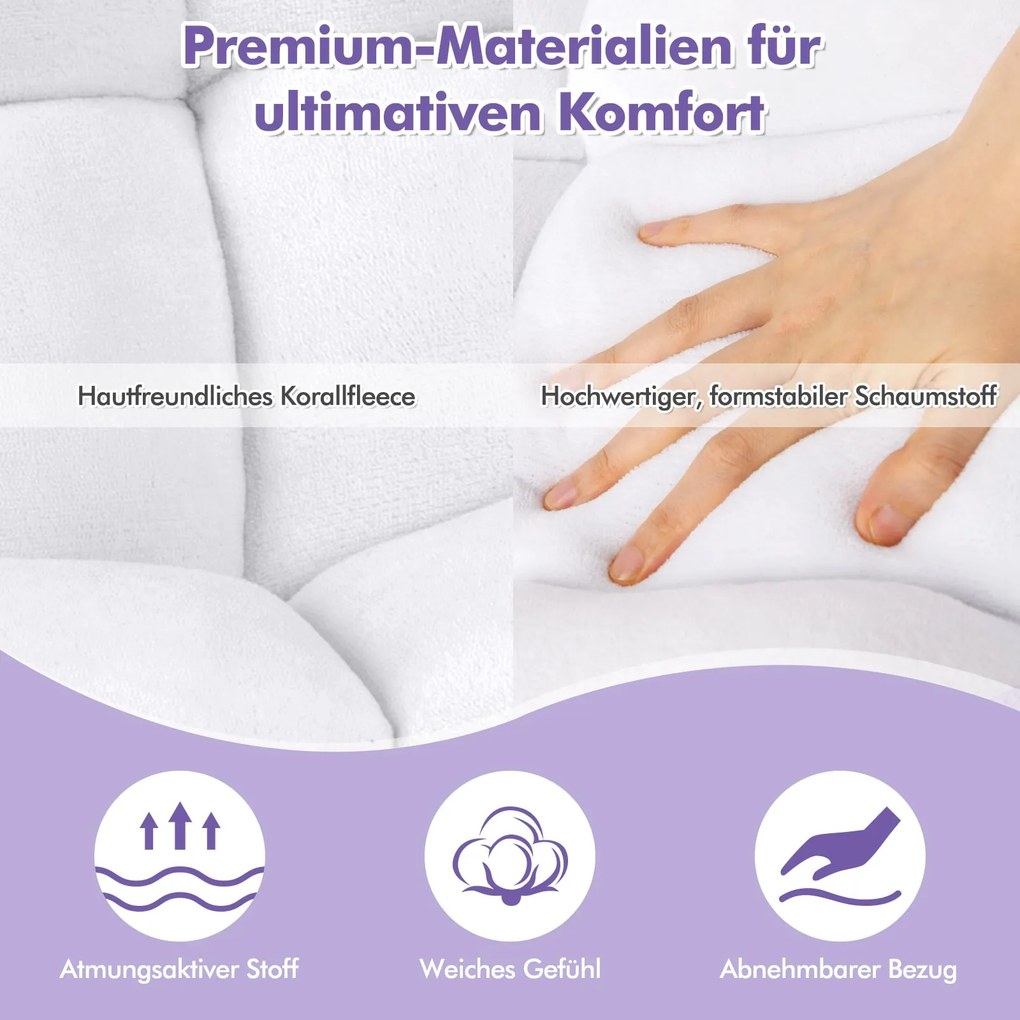 Costway Rozkládací křeslo Lazy Sofa Lazy Tatami Floor Cushion White