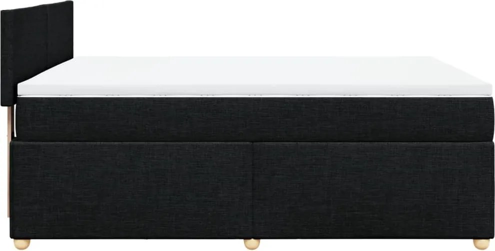 Box spring postel s matrací černá 160x200 cm textil 3289026