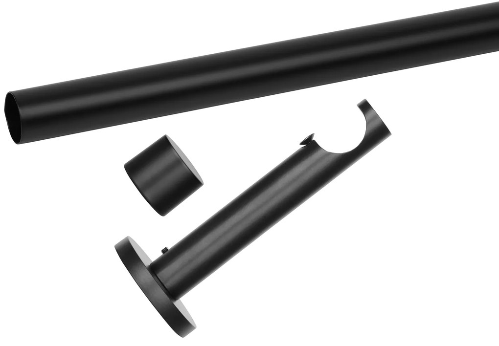Dekodum Garnýž jednořadá LOFT 19 mm černá matná 220 cm