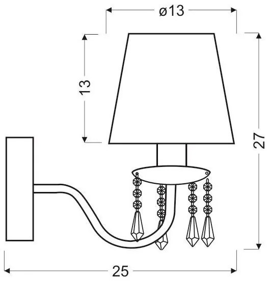 Nástěnná lampa RUTI 1xE14/40W/230V
