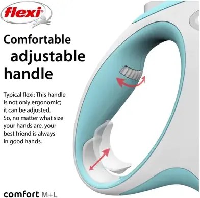 Flexi Comfort M pásek 5m světle modré / Vodítko