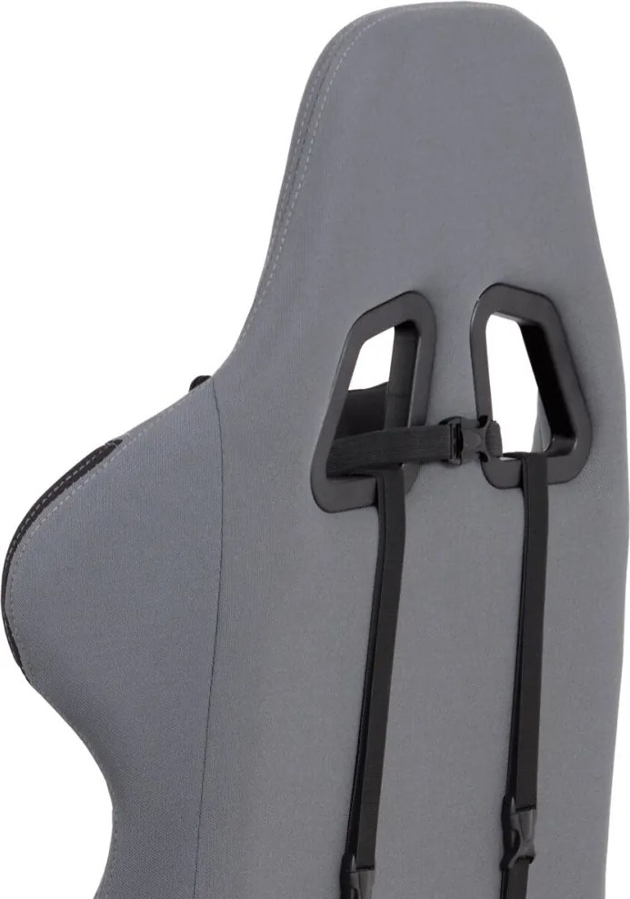 Kancelářská židle houpací mech., plast. kříž, šedá + černá látka – opěrák 90°–180° Šedá