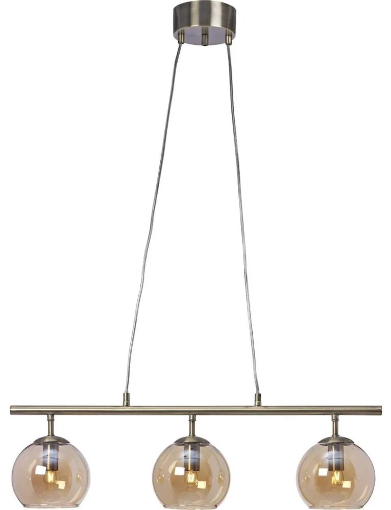Cottex T2493AA - Lustr na lanku CAPELLA 3xE14/40W/230V kouřová/hnědá T2493AA