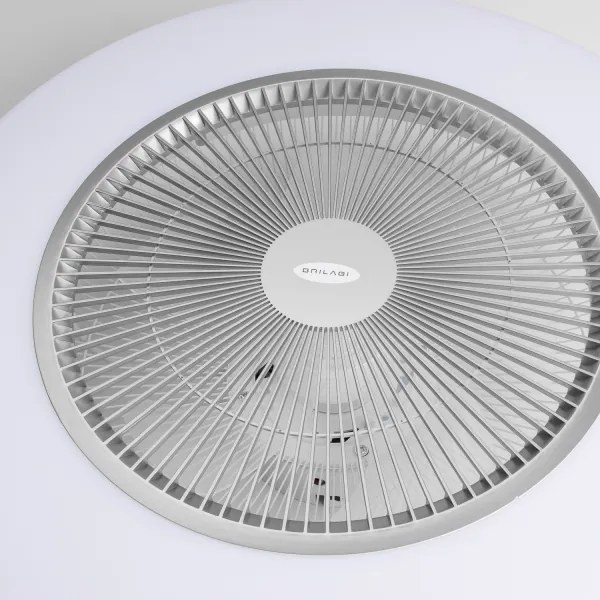 Brilagi - LED Stmívatelné svítidlo s ventilátorem AURA LED/38W/230V stříbrná +DO