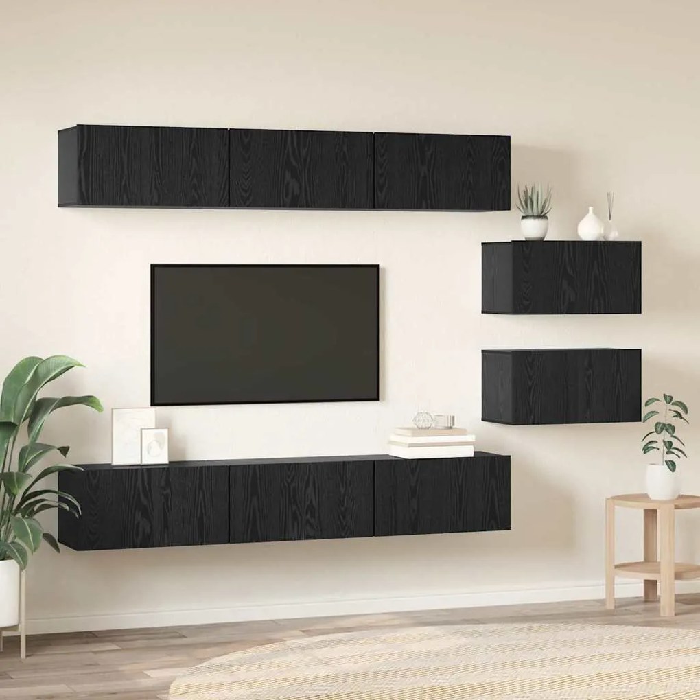 Sestava TV skříněk 8 ks Černý dub Kompozitní dřevo 3393352