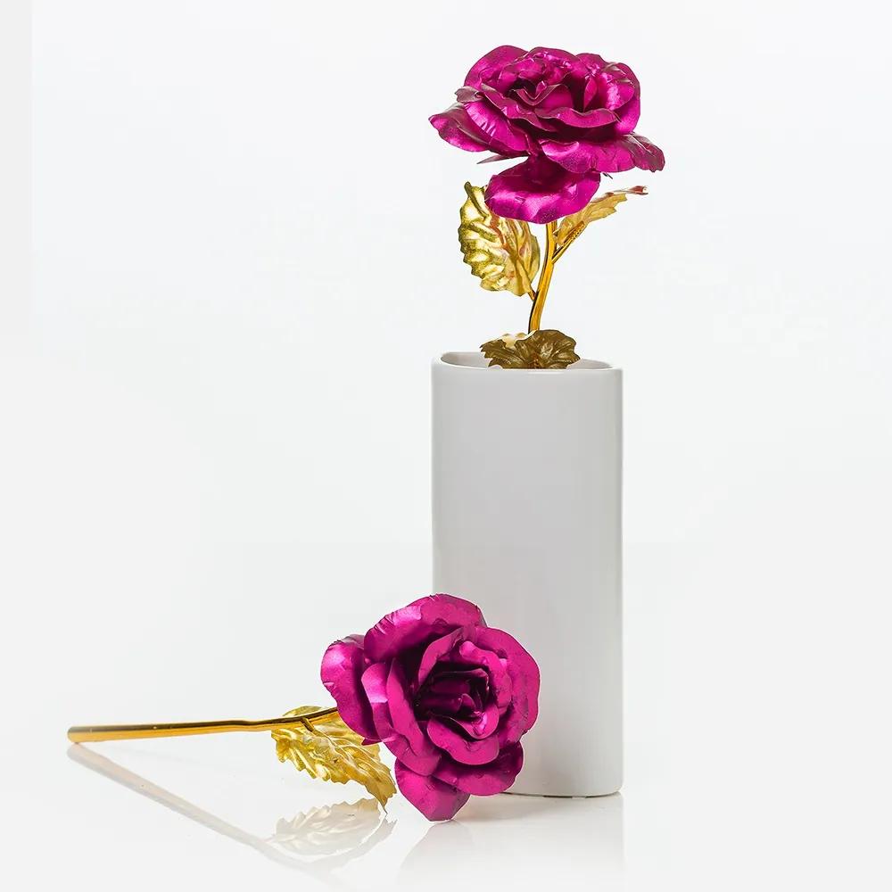 Dekorační dárková růže AMY jako imitace "zlaté růže" v bramboříkové barvě.