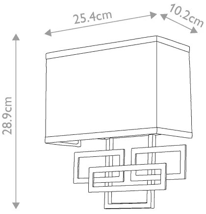 Hinkley HK-LANZA2-BR - Nástěnné svítidlo LANZA 2xE14/40W/230V bronzová
