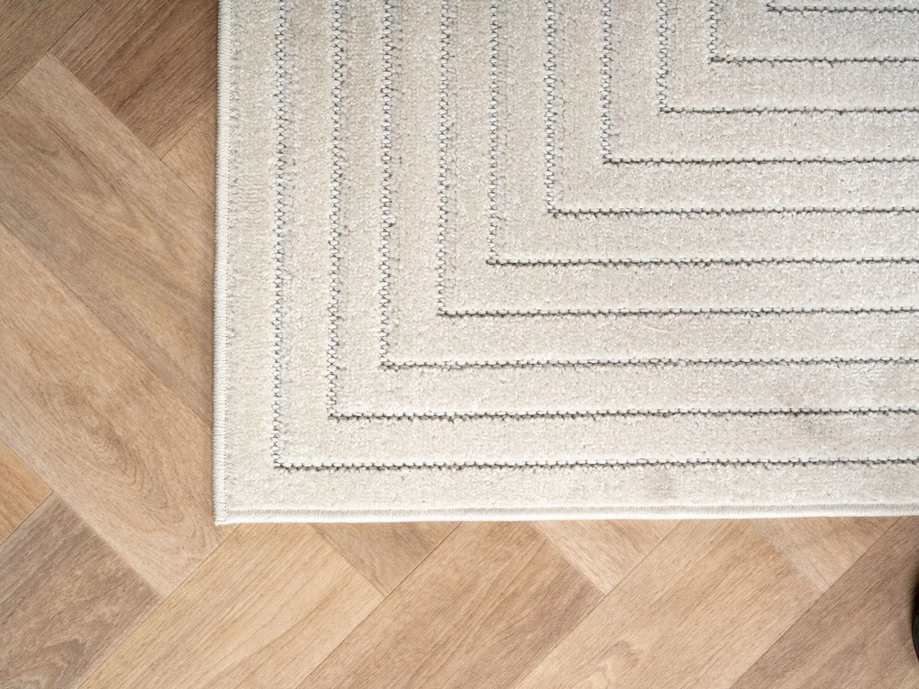 Ayyildiz, Běhoun Nova 1202 cream - na ven i na doma, 80x250, bílá, chodba / předsíň