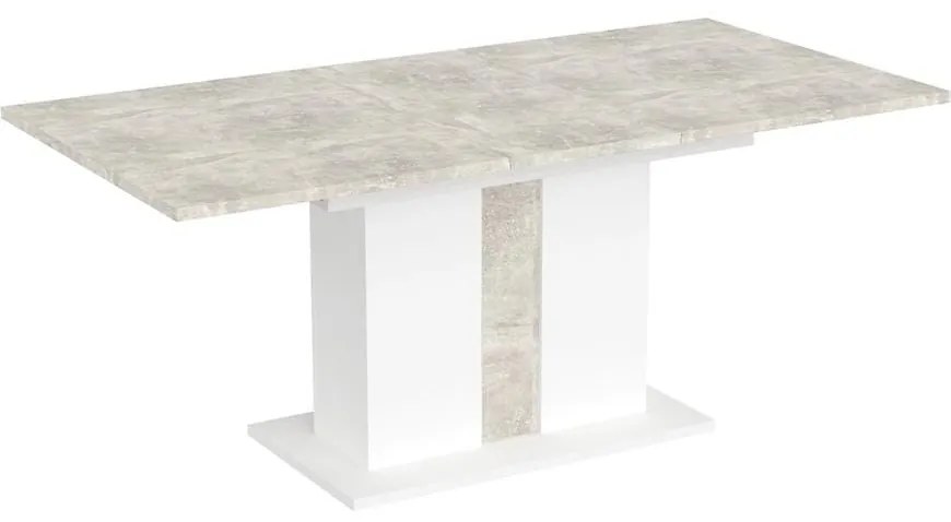 Dekorado Rozkládací jídelní stůl Avilla beton/bílý