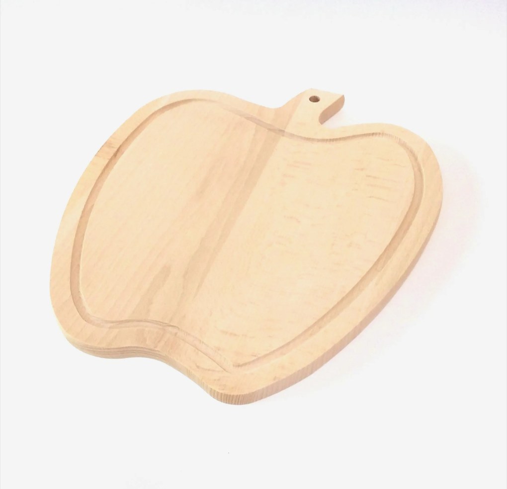 Buková krájecí deska - prkénko ve tvaru jablka