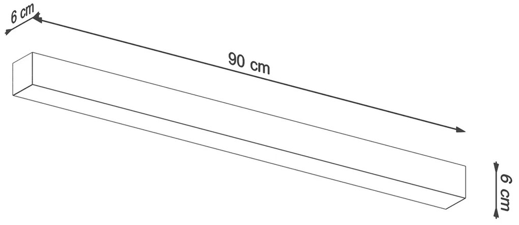 Nástěnné LED svítidlo Pinne 90, 1x LED 25w, 3000k, s