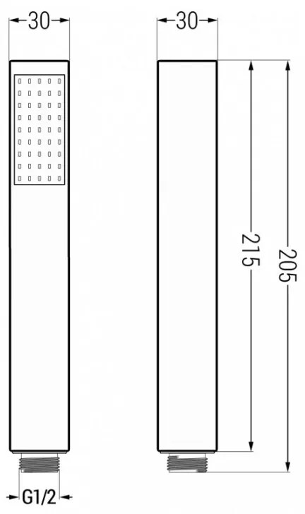 Ruční sprcha MEXEN R-77 černá