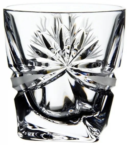 Onte Crystal Bohemia Crystal ručně broušené sklenice na destiláty Quadro Mašle 55 ml 6KS