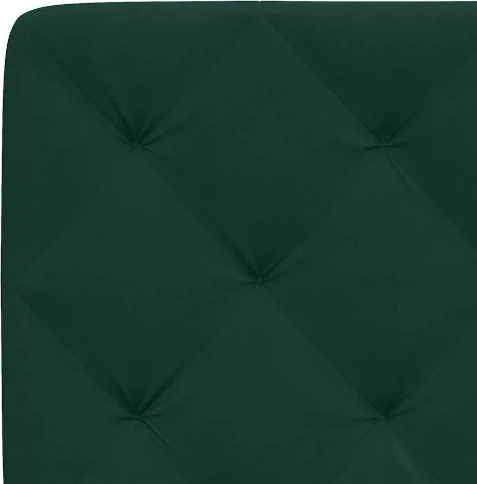 Postel s matrací tmavě zelená 200 x 200 cm samet 3208679