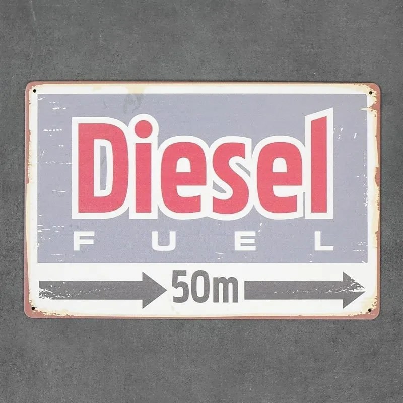 Kovová cedule Diesel Fuel