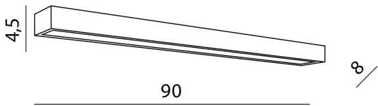 LED nástěnné svítidlo Rado 90 3000 chrom