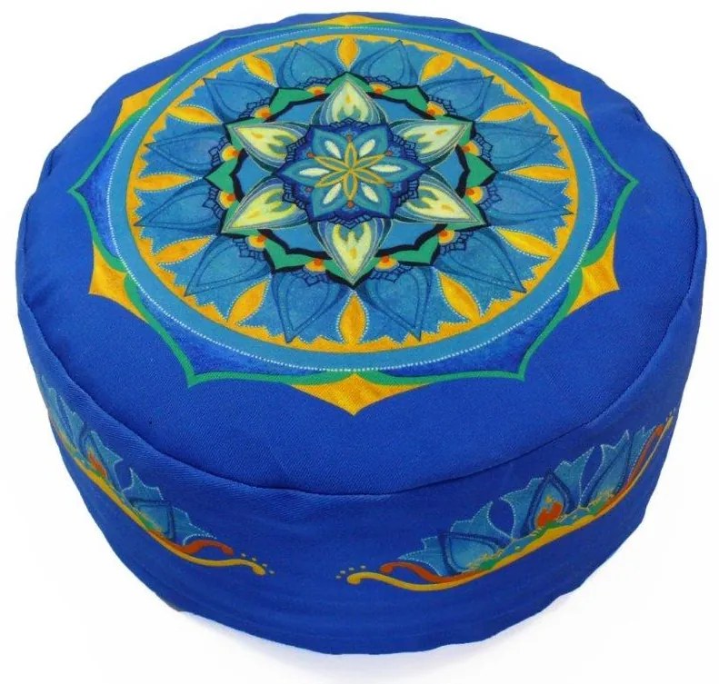 S radostí - vlastní výroba Meditační polštář s mandalou HVĚZDA (autorský design) Velikost: ∅35 x v12 cm
