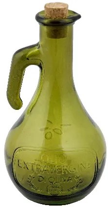 San Miguel VIDRIOS SAN MIGUEL !RECYCLED GLASS! Lahev z recyklovaného skla na olej "OLIVE" 0,5L, tmavě lahvově zelená