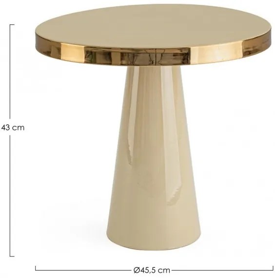 BIZZOTTO Konferenční stolek NANDIKA krémový 45cm 0746723